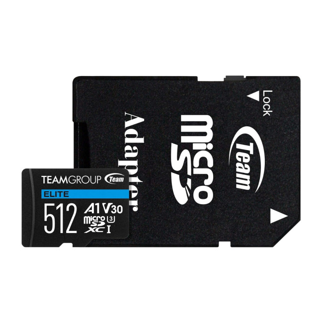 Team Group ELITE Micro SDXC UHS-I U3 V30 A1 512GB Memory Card