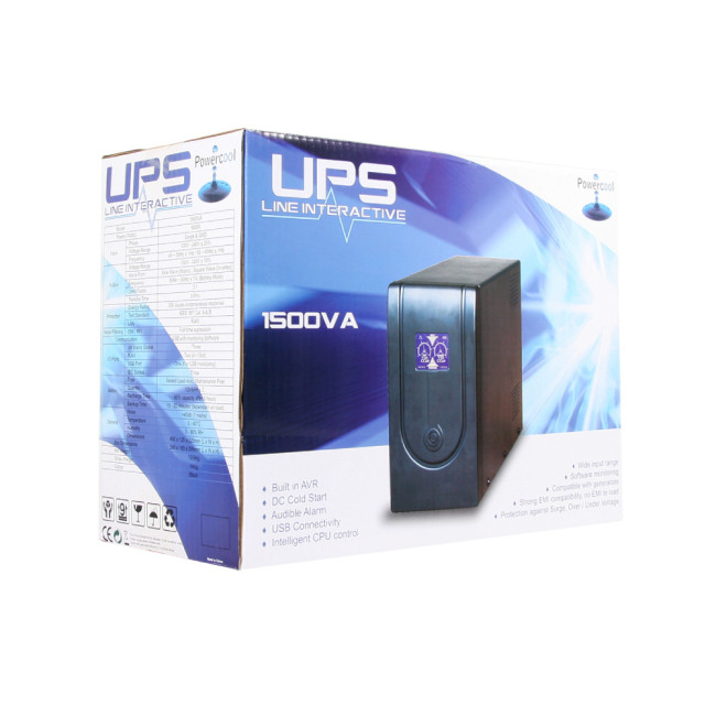 Powercool PC 1500VA 1.5kVA 900W Built in AVR UPS