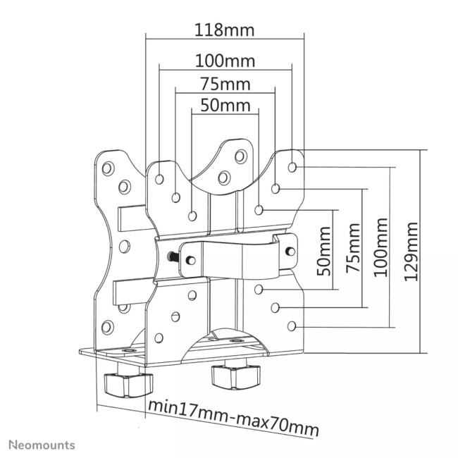 Neomounts NM‑TC100 Universal Mini PC Holder up to 5kg